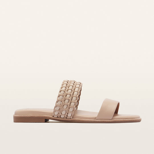 Sloane Warm Sand Weave Women's Slide | FRANKIE4