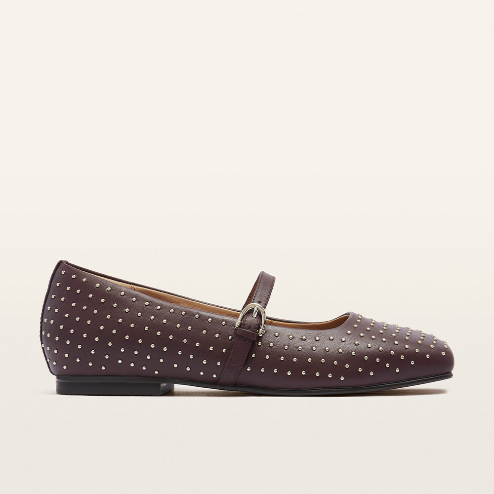 Hepburn Cherry Stud Women's Dress Flat | FRANKIE4