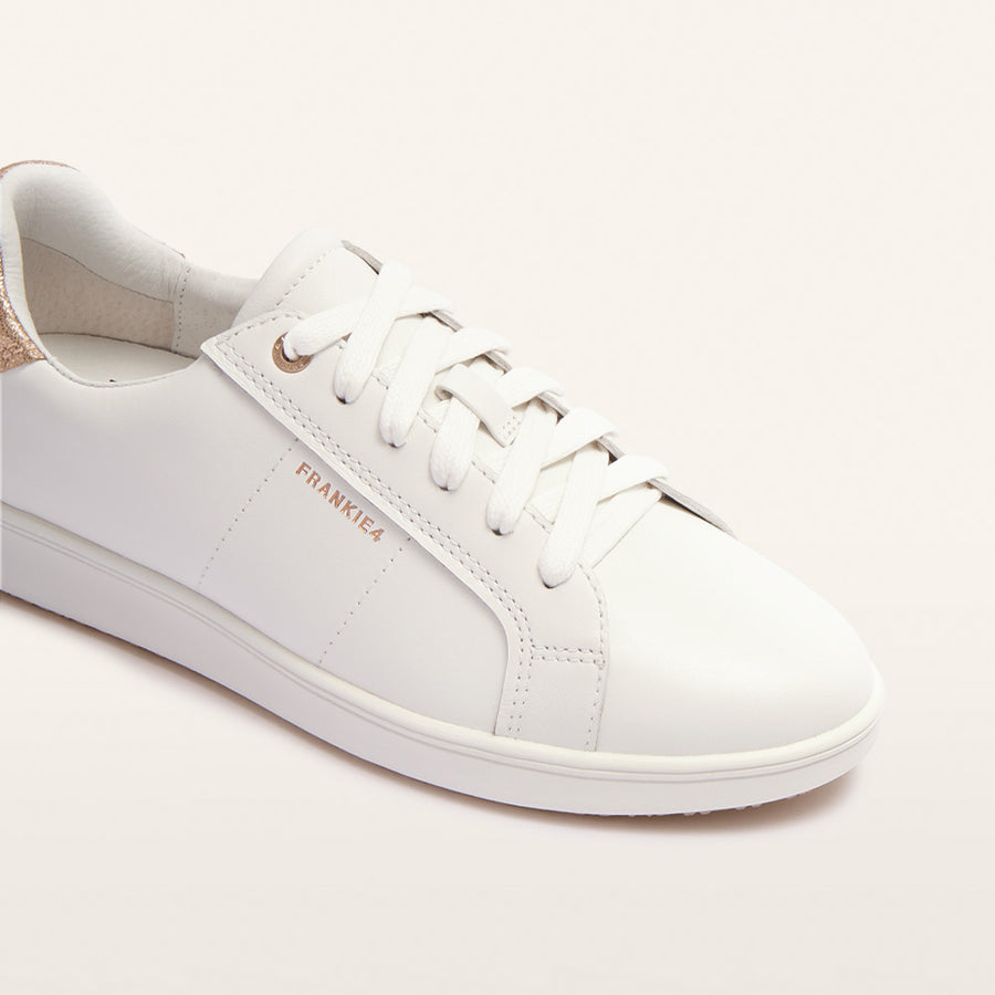 Jackie V White/Rose Gold Women's Sneaker | FRANKIE4