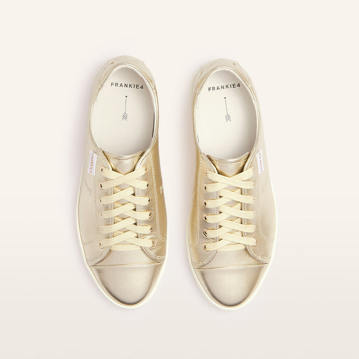 Nat III Gold Tumbled Women's Sneaker | FRANKIE4