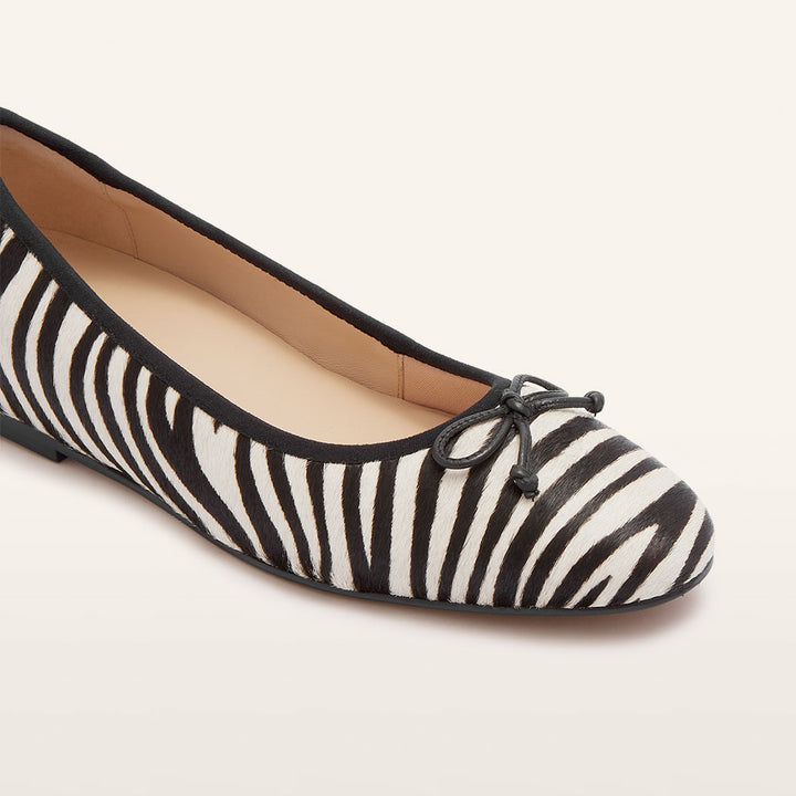 Trinity Zebra Print Women's Dress Flat | FRANKIE4