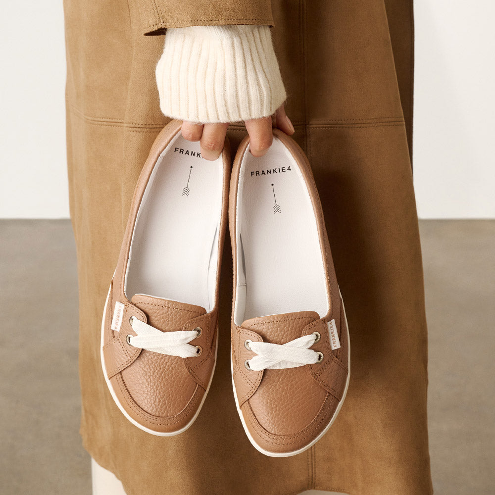 Sophie IV Soft Tan Tumbled Women's Casual Flat | FRANKIE4