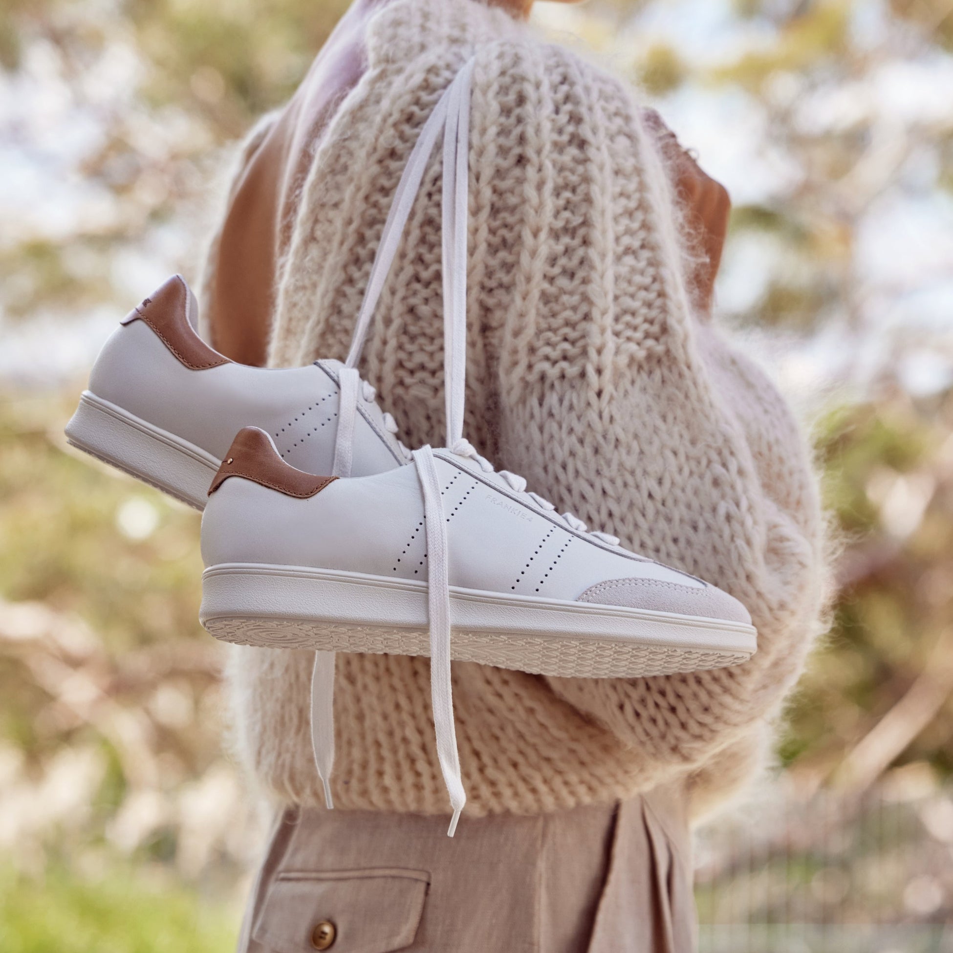 Drew White Nutmeg Women's Sneaker | FRANKIE4
